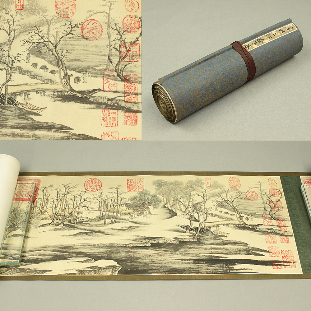 Qingming Shanghe 清明上河図 Chinese Scroll Rolled Book / Chinese Genre Pain ...