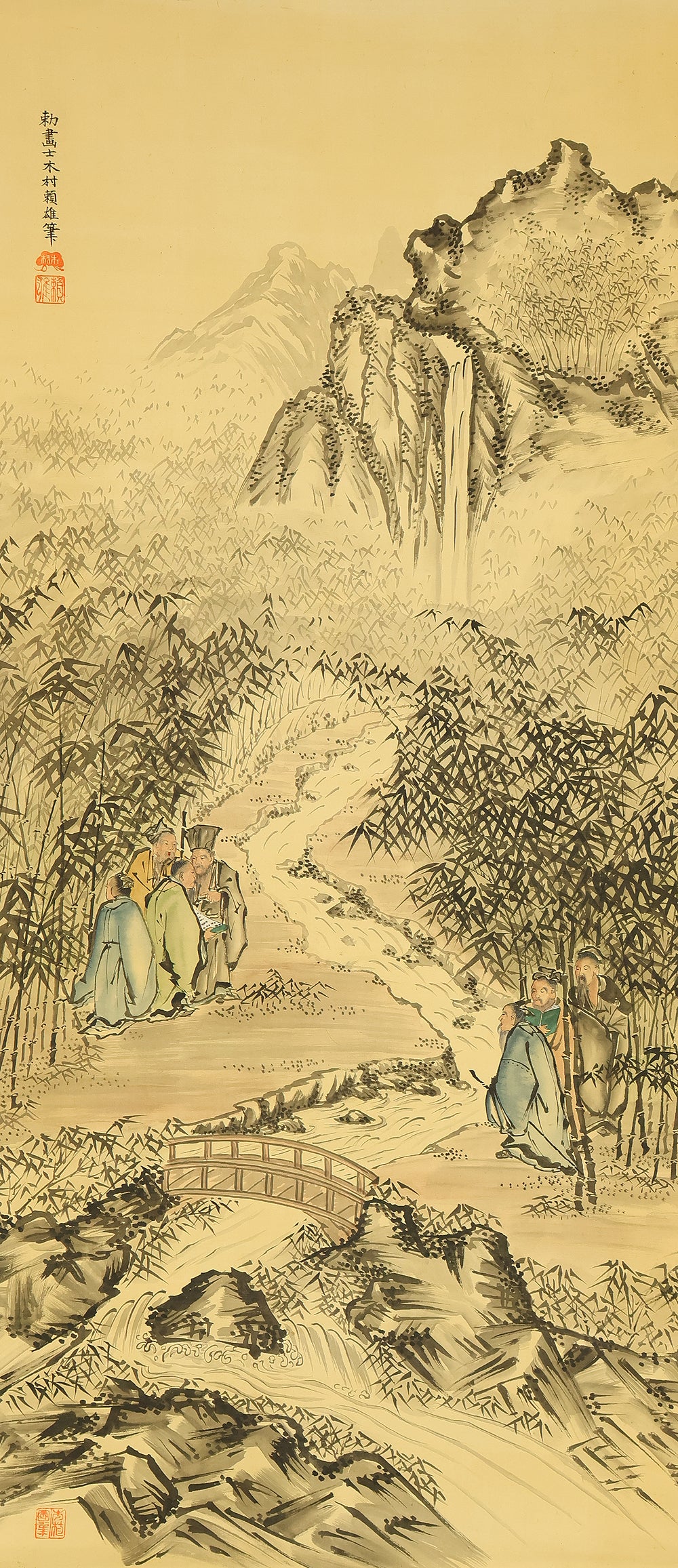 木村頼雄 Kimura Raiyu Japanese art kakejiku kakemono wall hanging scroll ...