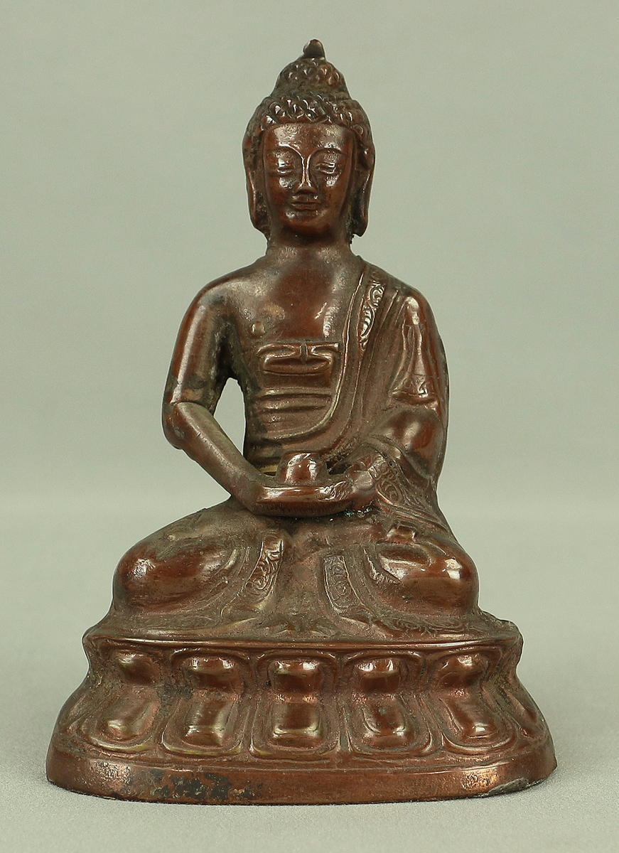 釈迦如来 Shaka Nyorai (Shakyamuni Buddha) Buddhism Bronze Statue Sculpture ...