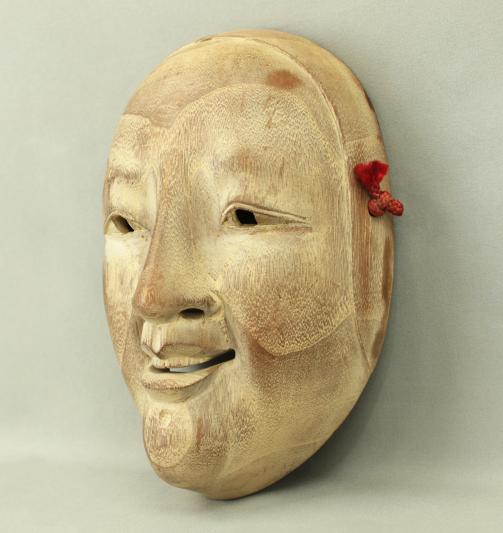 Koomote 小面 Young Female Mask / Japanese Traditional Noh Wooden folk cr ...