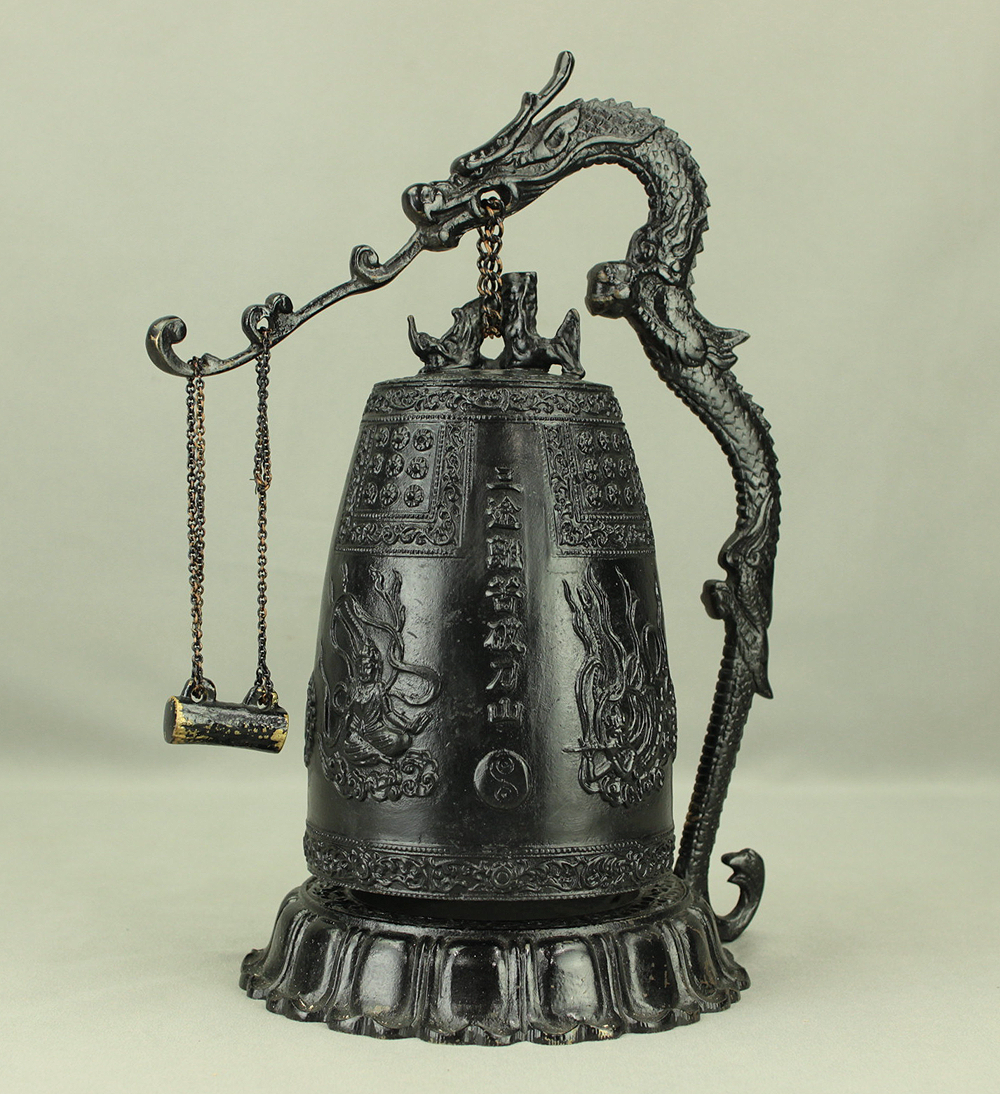 Bronze Bell Decorative Dragon Hanging Bell with Hammer 30cm 3.3kg with ...