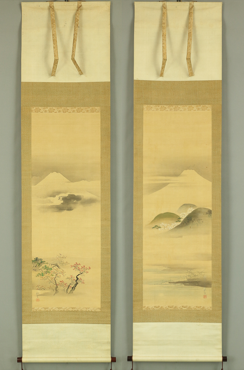 田中訥言 Tanaka Totsugen (1767-1823) Japanese antique art kakejiku kakemon ...