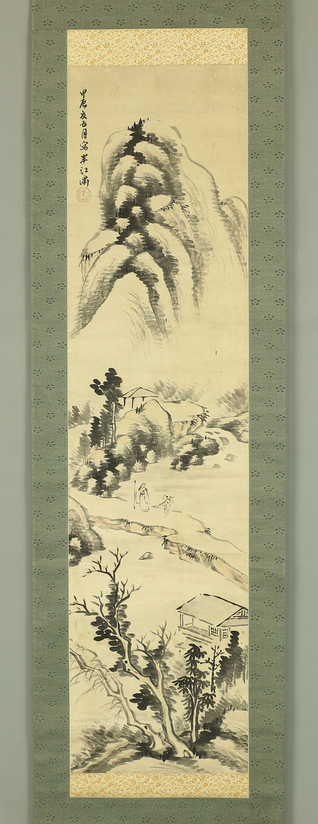 岡田半江 Okada Hanko (1782-1846) Japanese antique art kakejiku kakemono wa ...